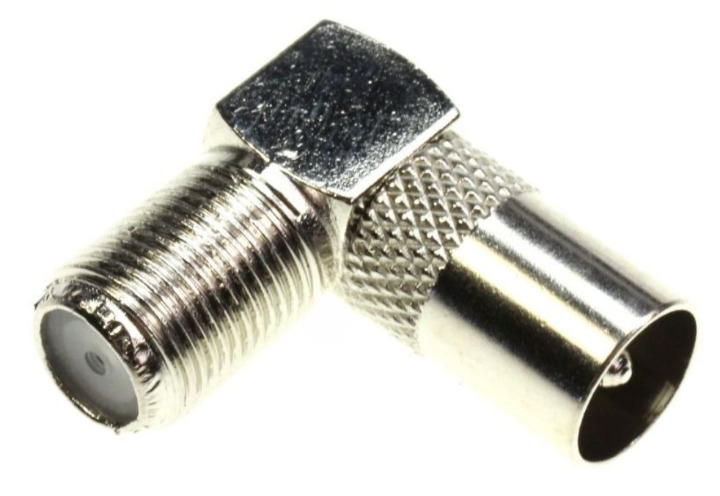 Mufa TV metalica tata / F mama in unghi