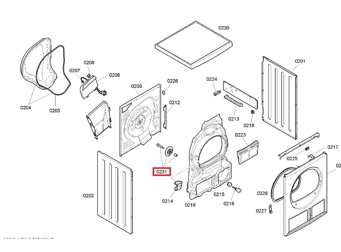 Roata, rola uscator rufe Bosch 00613598 Original